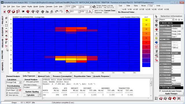 Ecotect Introduction 4: Functions in Ecotect, Part 2 (Preparing for Analysis) - نماشا